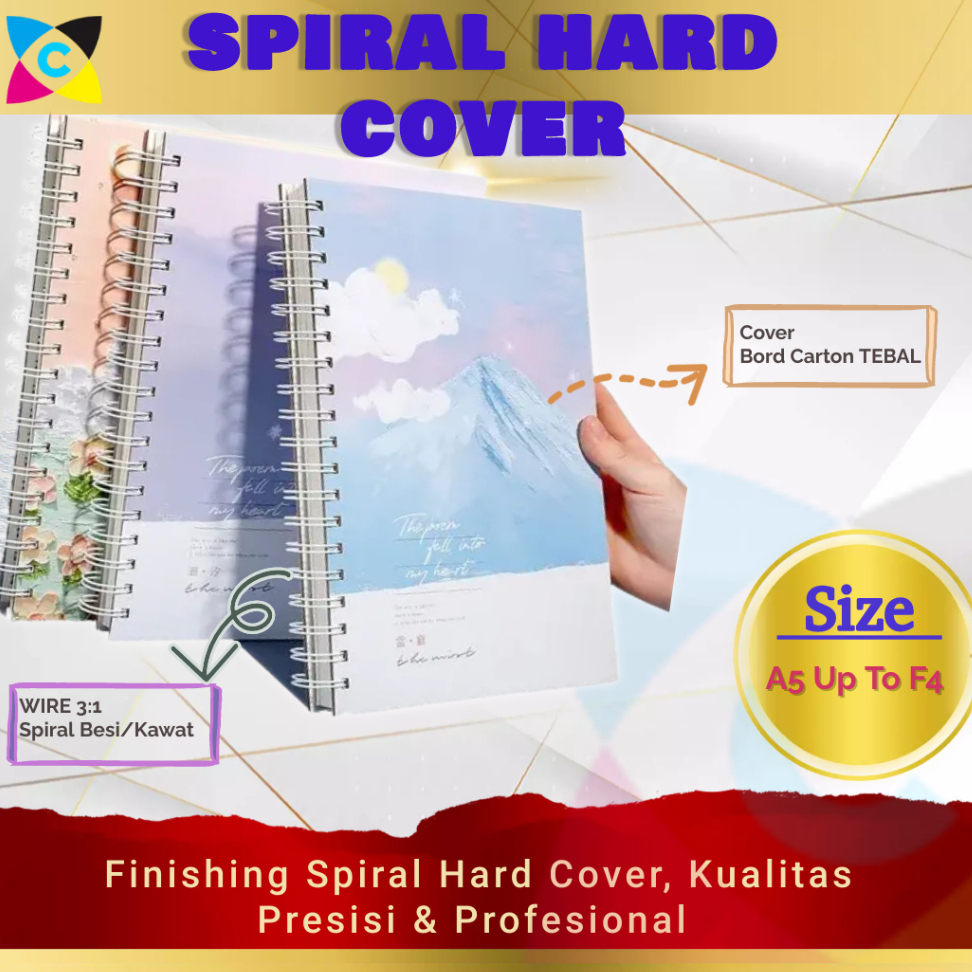 Jual FINISHING JILID SPIRAL HARD COVER Ukuran (A5,B5,A4,F4) | Shopee ...