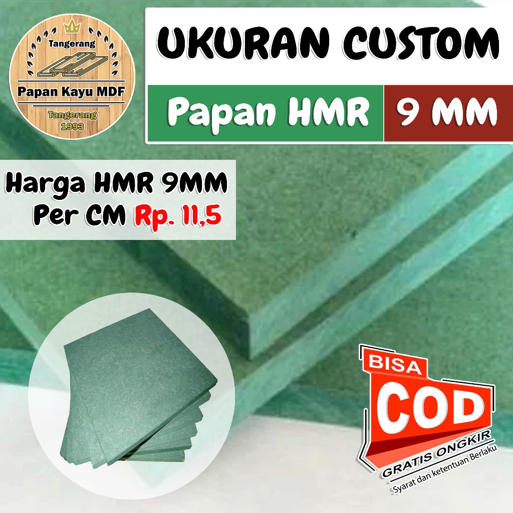 Jual Kayu Papan MDF / HMR Ketebalan 9MM Ukuran CUSTOM Per CM Bisa Buat ...