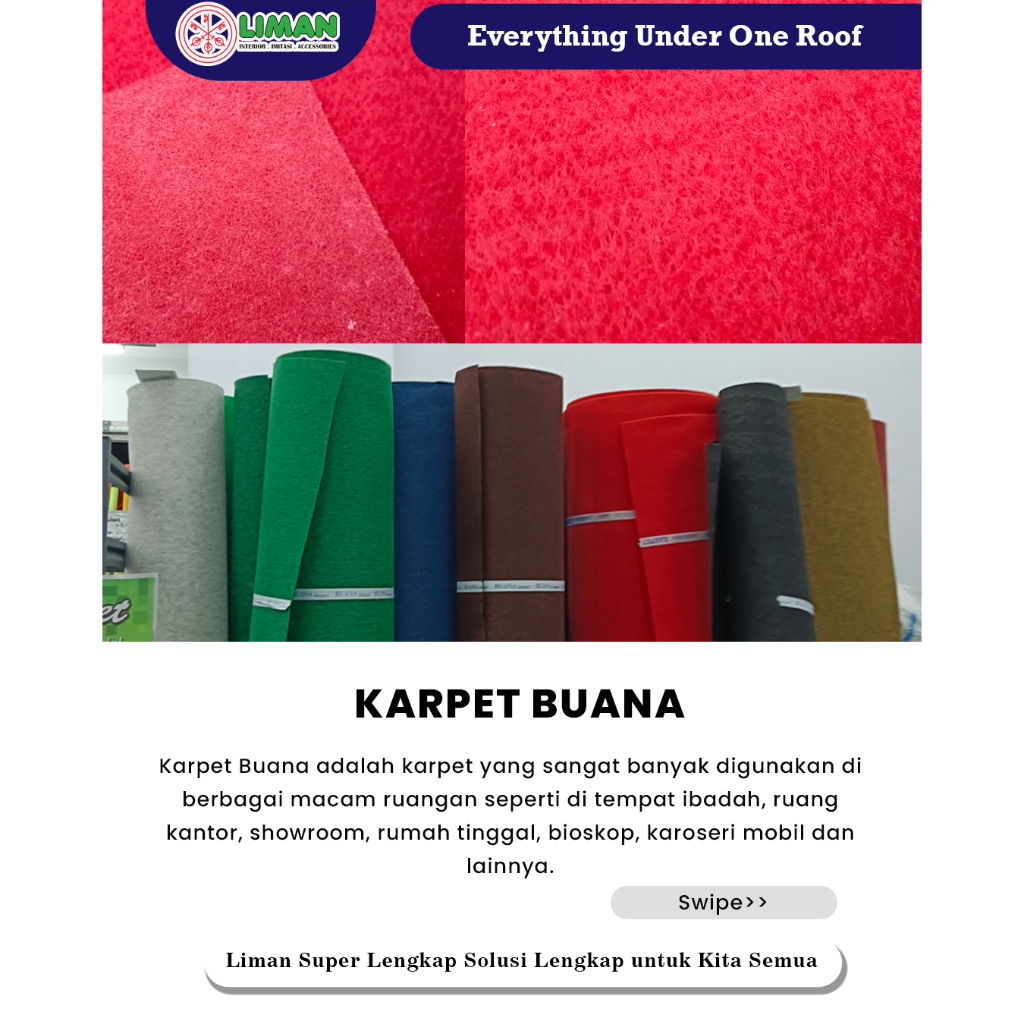 Jual Karpet Lantai Buana(Lebar 2 Meter) / Karpet Panggung Meteran ...