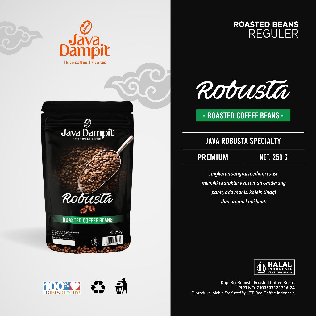 Jual JAVA ROBUSTA ROASTED BEANS BIJI KOPI GORENG JAWA 250g | Shopee Indonesia