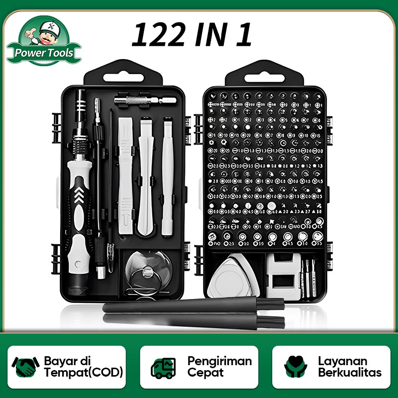Jual ISKU Obeng Set 122 in 1 obeng hp Multifungsi Alat Bongkar Mini ...