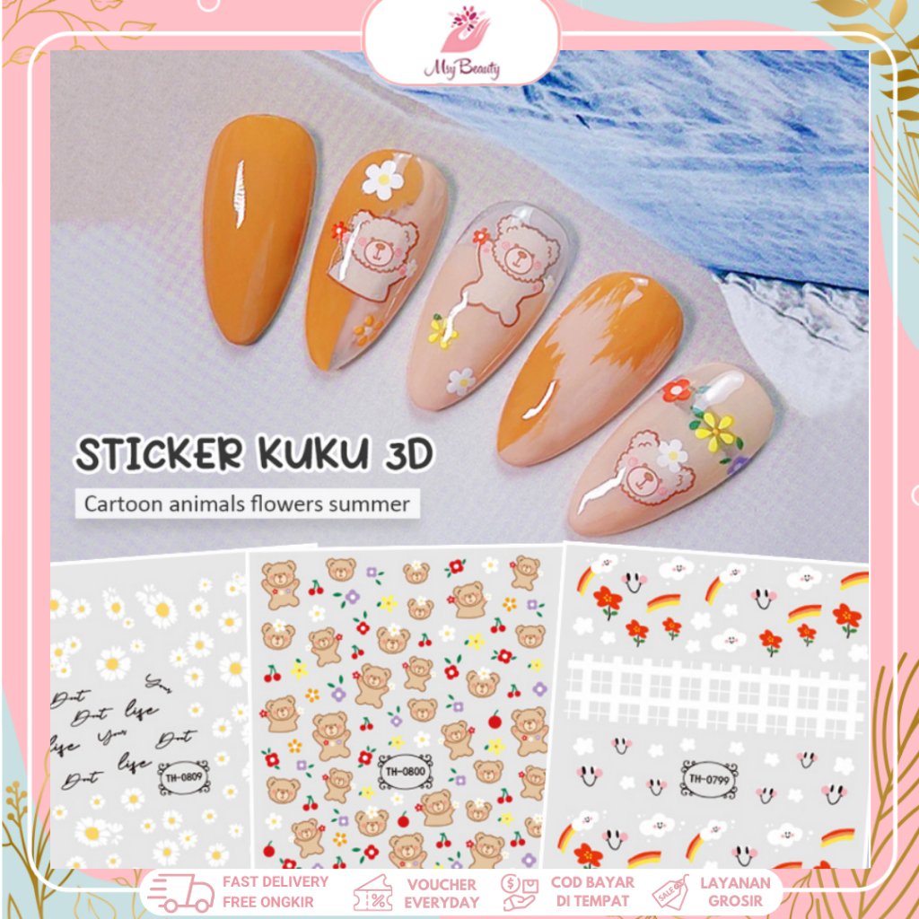 Jual MSY STIKER KUKU MOTIF KELINCI LUCU/STICKER NAIL ART MOTIF RABBIT ...