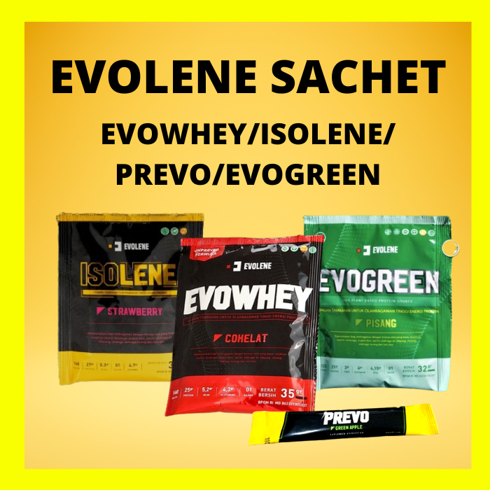 Jual ISOLENE/PREVO/EVOWHEY/EVOGREEN ECERAN PER SACHET EVOLENE PRE WORK ...
