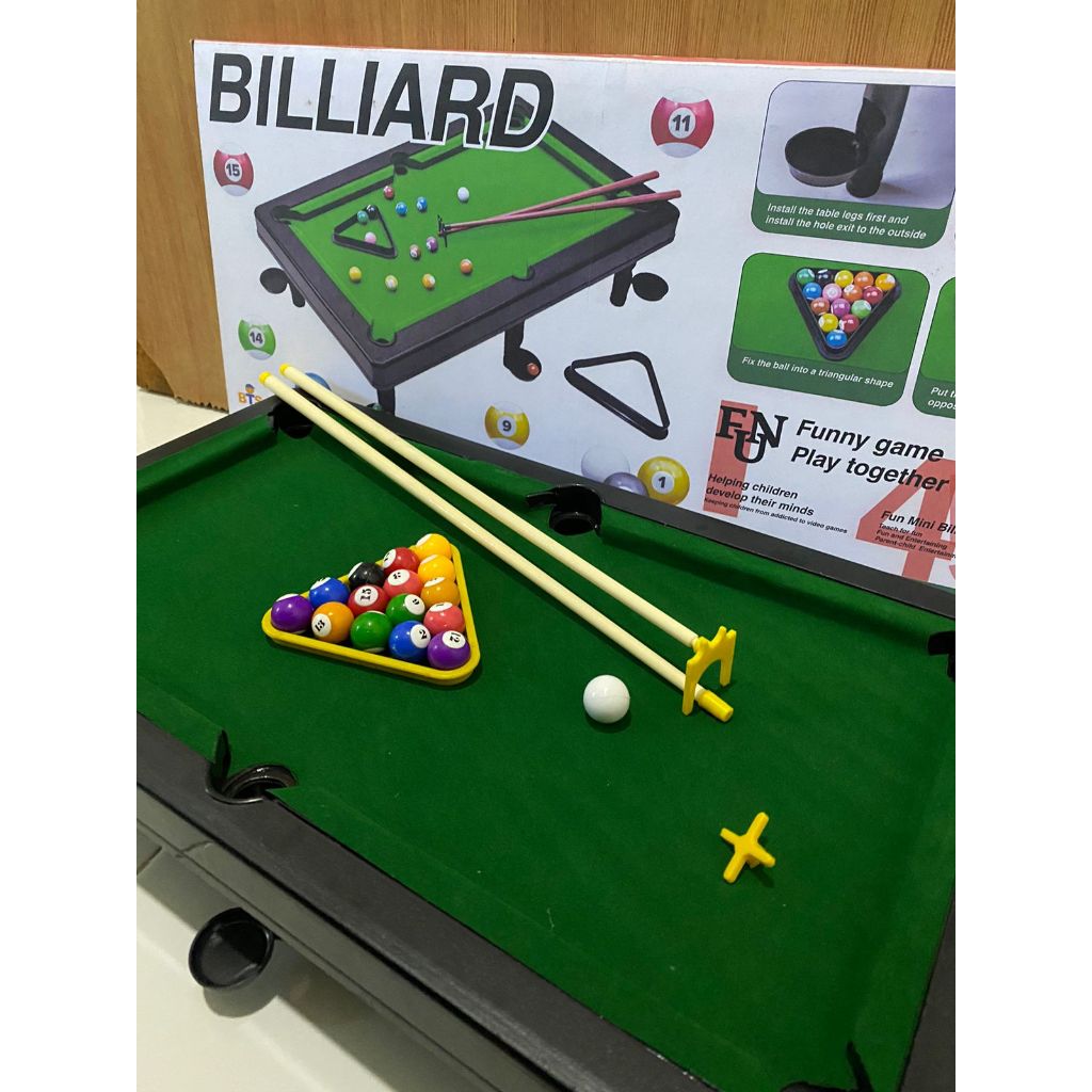 Jual MAINAN EDUKATIF ANAK OLAHRAGA BILLIARD SET MEJA BILLIARD MINI ...