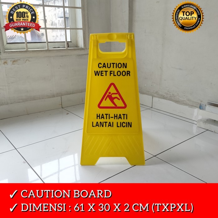 Jual Caution Wet Floor Sign Papan Peringatan Lantai Basah Licin CAUTION ... Jual Caution Wet Floor Sign Papan Peringatan Lantai Basah Licin CAUTION ...