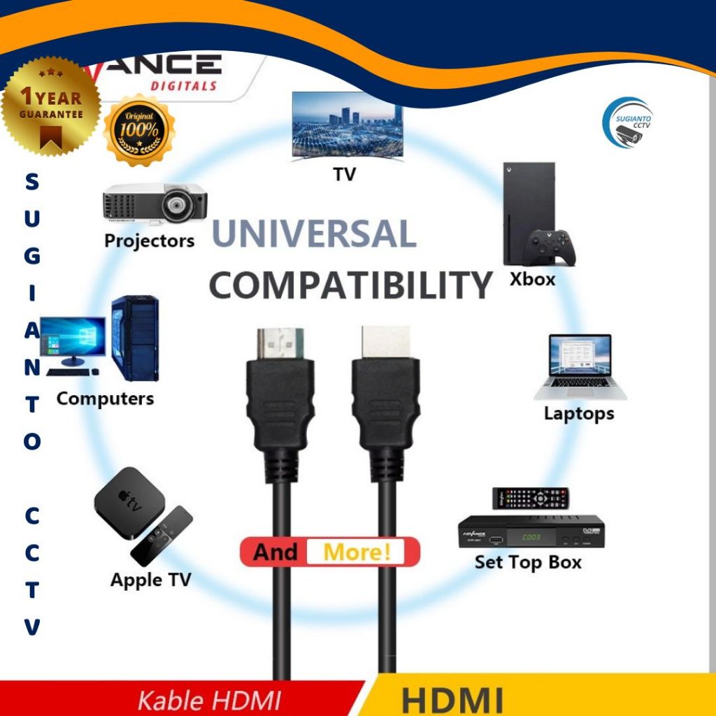 Jual Advance Kabel HDMI To HDMI Support Set Top Box / Play Station ...