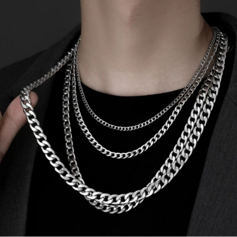 Jual KALUNG RANTAI TITANIUM PRIA MODEL HIP HOP ANTI KARAT | Shopee ...