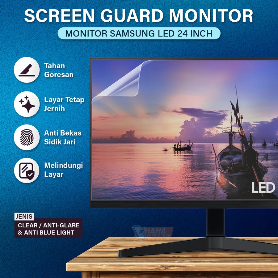 Jual Anti Gores Layar Monitor Samsung 24 inch 75Hz S24R350 LED Screen ...