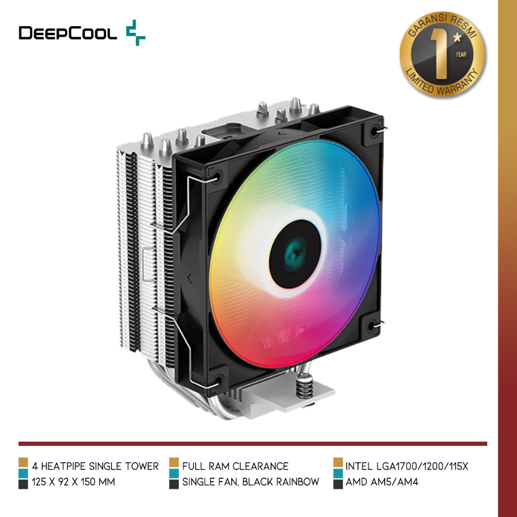 Jual DEEPCOOL AG400 LED | 4 Heat Pipes LED CPU Cooler | Shopee Indonesia