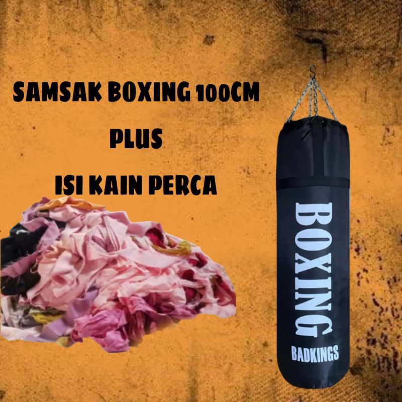 Jual Samsak Tinju Plus Isi Ukuran 1meter - Samsak Gantung Plus Isi Kain ...