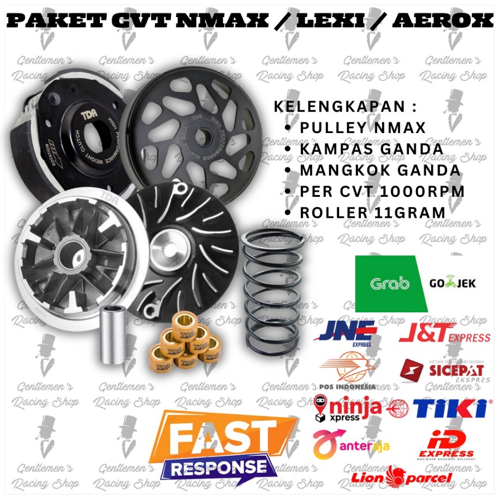 Jual Paket Upgrade CVT Nmax Aerox TDR Kampas Ganda - Roller -Pulley-Per ...