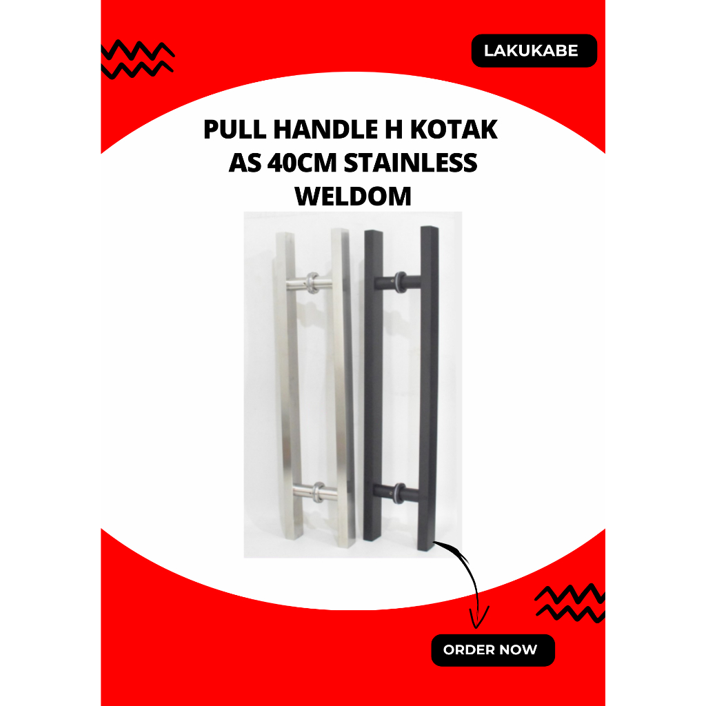 Jual Pull Handle H Kotak Minimalis Pintu Kayu Kaca AS 40cm Stainless ...