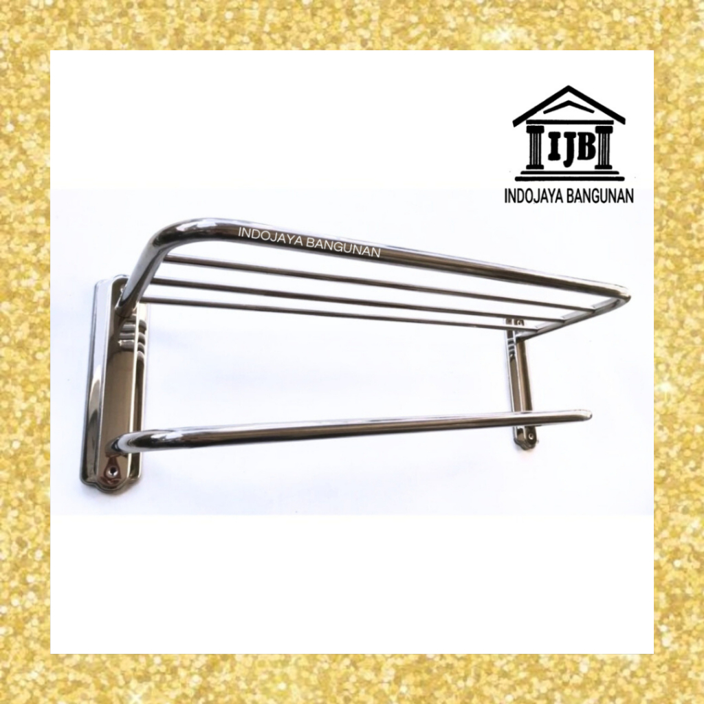Jual Rak Handuk Lipat Tiang Anti Karat Elegant Chrome Satin 60 Cm ...
