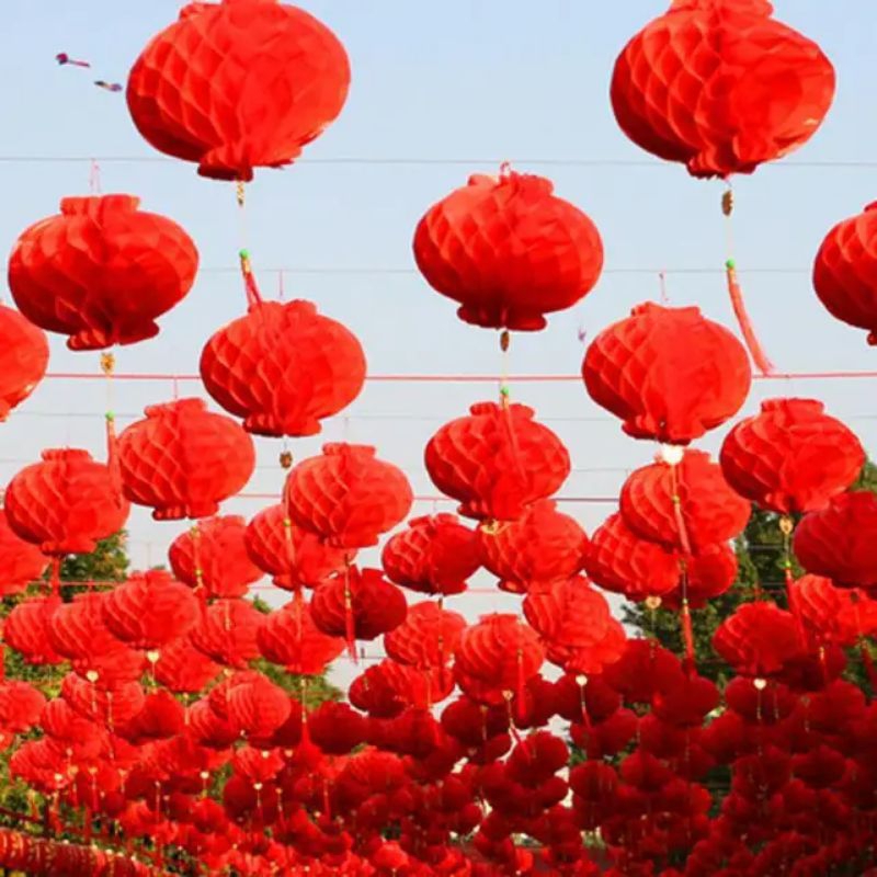 Jual Lampion Lipat Bulat HONEYCOMB JUMBO Dekorasi Imlek Gantung Murah ...