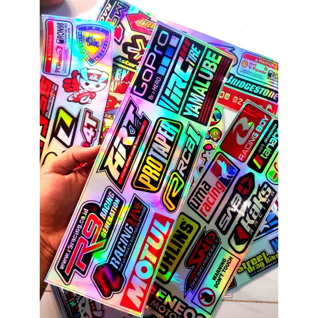 Jual Stiker Racing Pack Stiker Sponsor Racing Hologram Pack Vol.01 ...