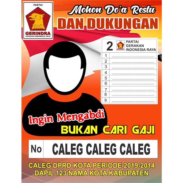 Jual stiker pemilu 2024 Stiker caleg partai pemilu Pilkada label stiker ...