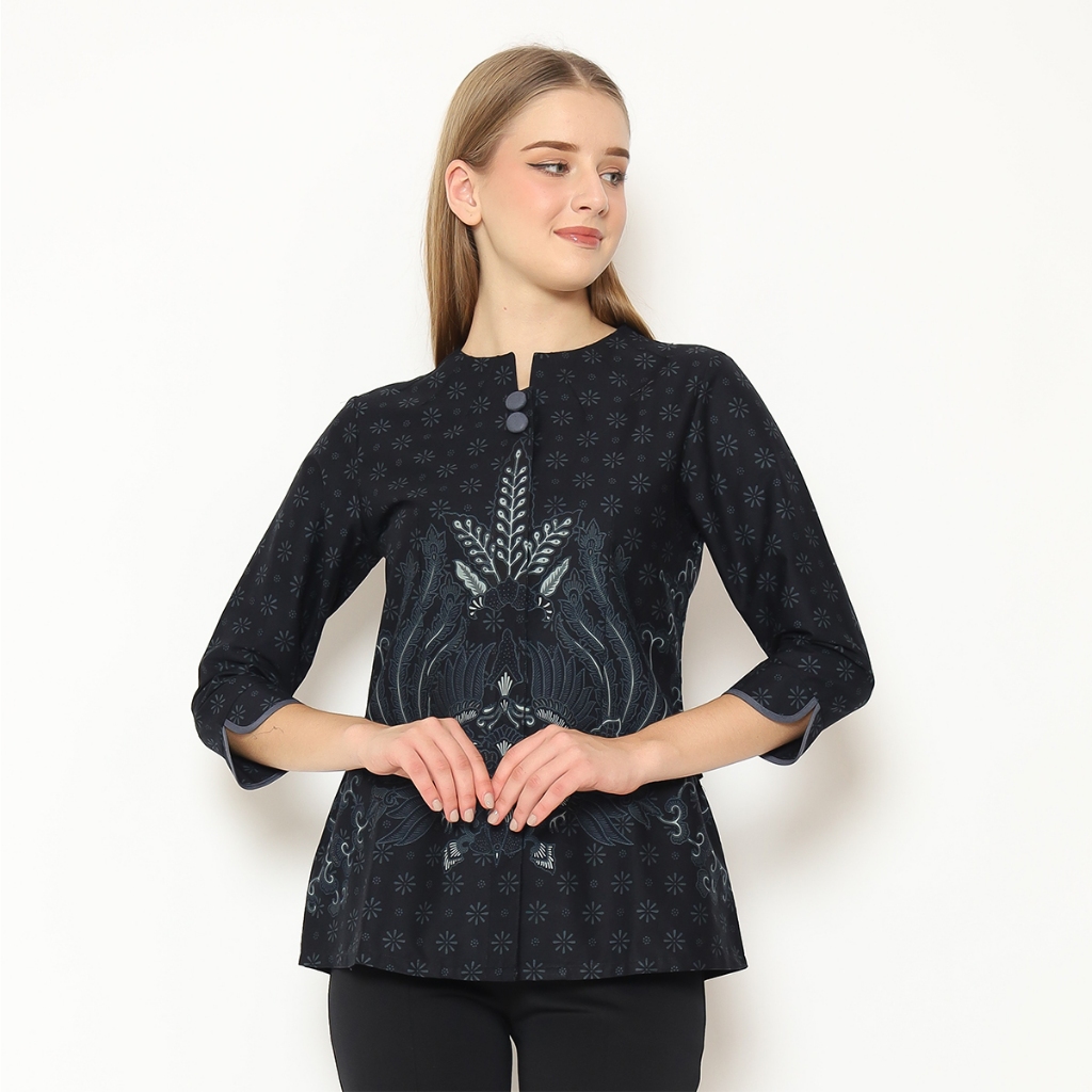 Jual Hadinata Batik Wanita Superfine Blouse Kirani Kaivan | Shopee ...