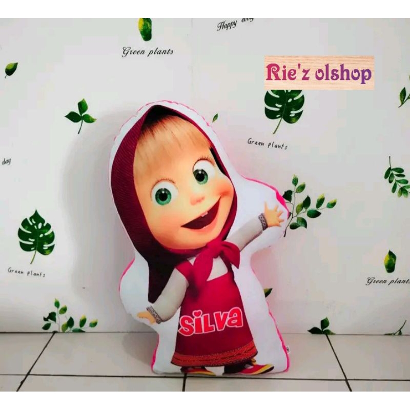 Jual BONEKA PRINTING KARAKTER MASHA AND THE BEAR CUSTOM NAMA / BONEKA ...