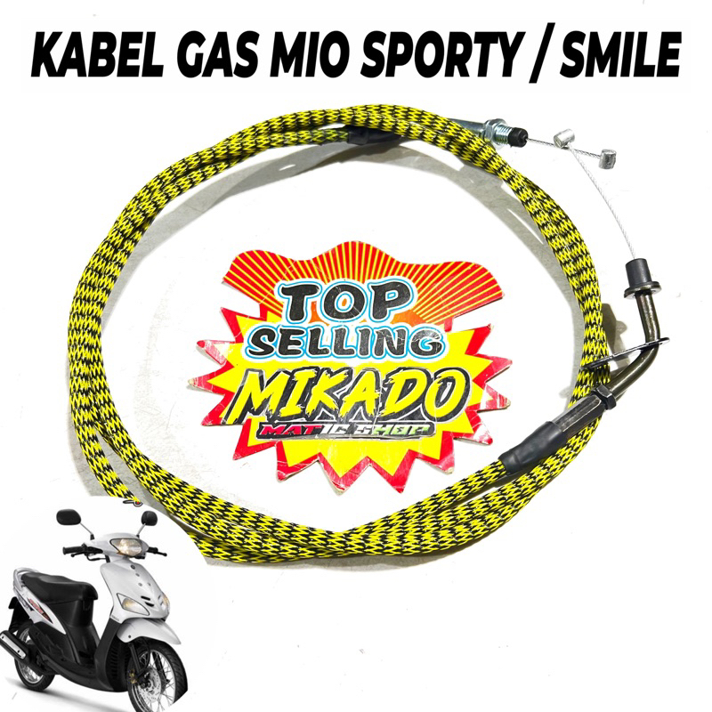 Jual KABEL GAS MIO SPORTY SERAT THAILAND YAMAHA AMORE SMILE EGO VARIASI ...