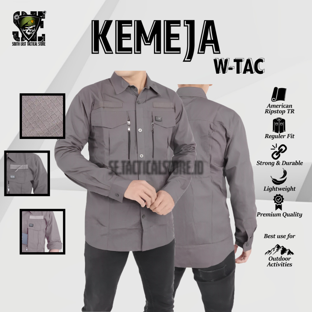 Jual Kemeja Outdoor Tactical Lengan Panjang Unisex Model WTAC Seragam ...