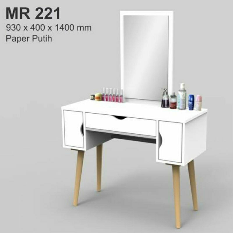 Jual Meja Rias Minimalis Meja Kosmetik Meja Rias Kaca kotak Makeup ...