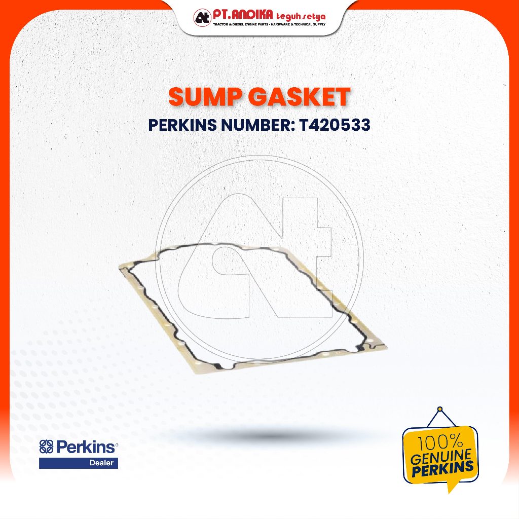 Jual PERKINS T420533 SUMP GASKET 100% GENUINE PERKINS / 3681K036 ...