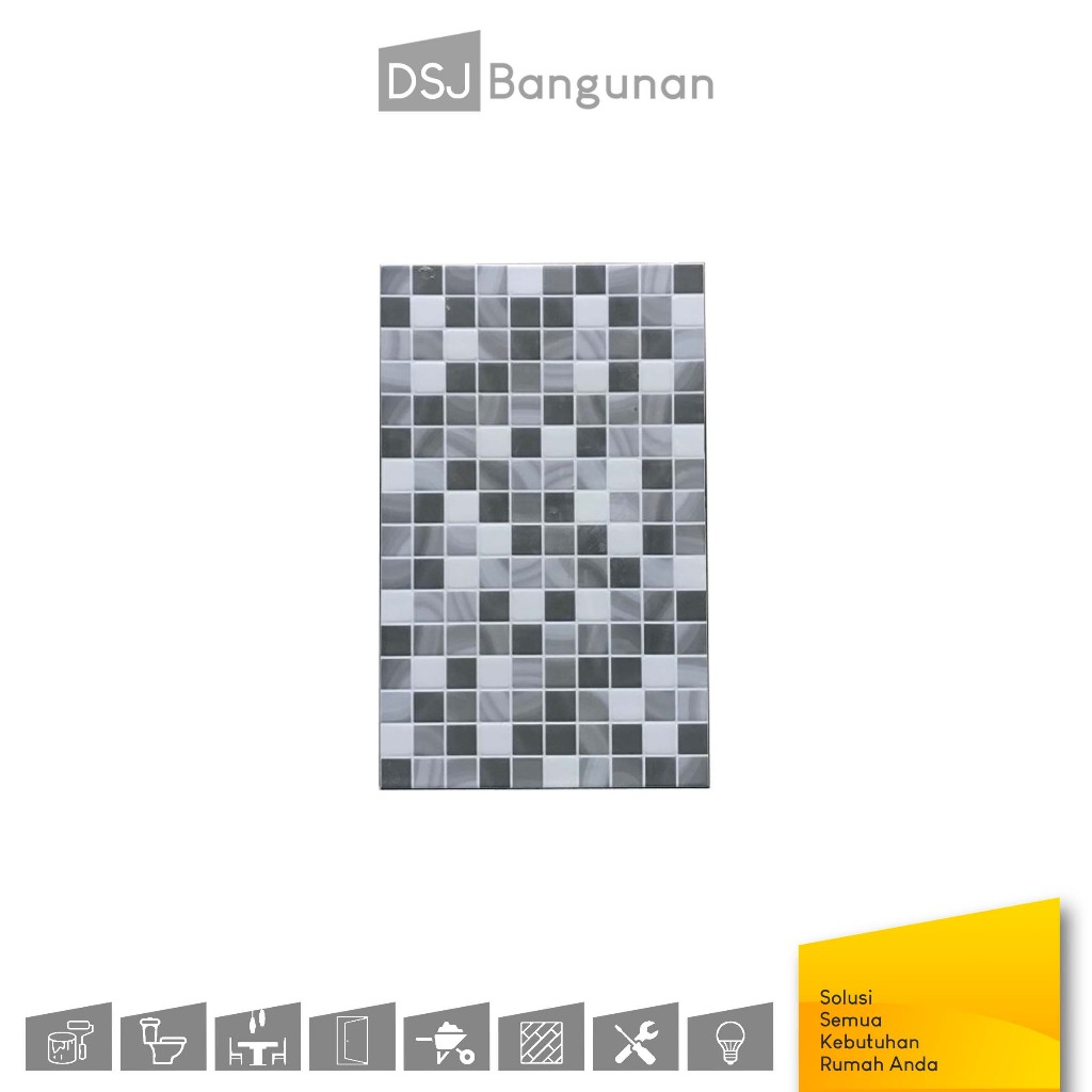 Jual Mulia Signature 25x40 Valino Grey Keramik Dinding Kamar Mandi Dapur | Shopee Indonesia