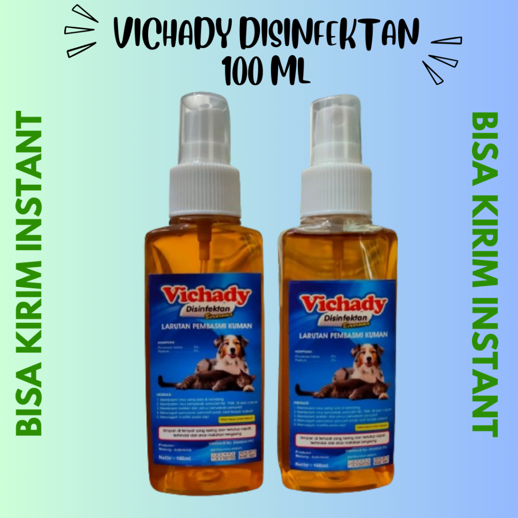 Jual Vichady Disinfektan Larutan Pembasmi Kuman Spray 100 mL | Shopee ...