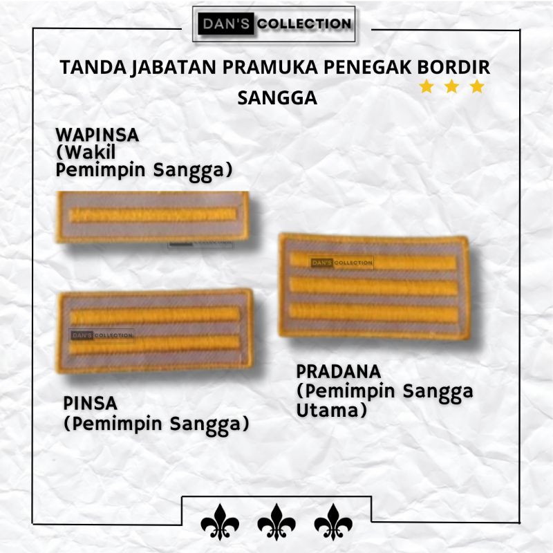 Jual Tanda Jabatan Pramuka Penegak • PRADANA PINSA WAPINSA Bordir • 1 ...