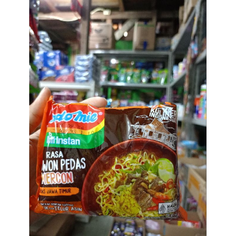 Jual Indomie Mi Instan Rasa Rawon Pedas Mercon 75 Gr Shopee Indonesia