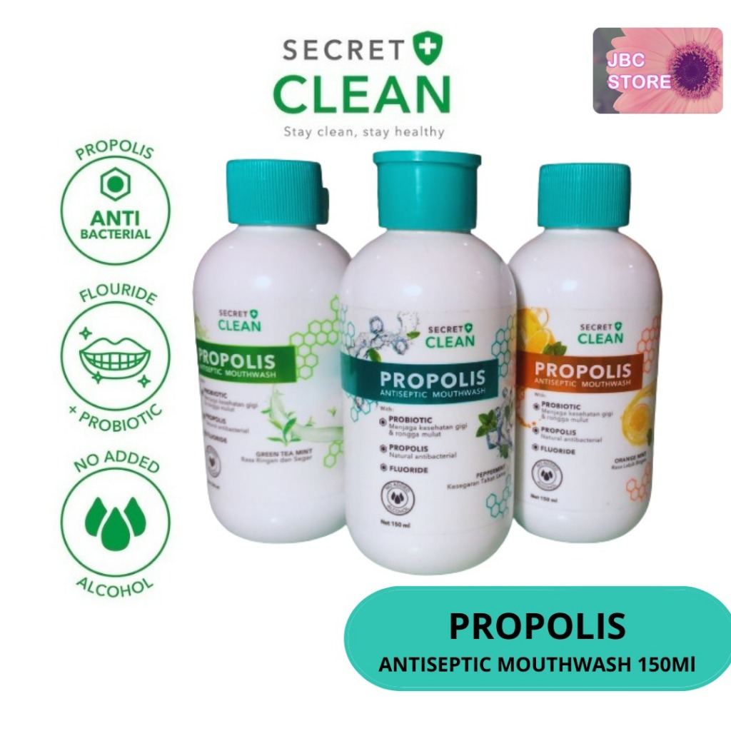 Jual Secret Clean Propolis Antiseptic Mouthwash / Pembersih Mulut - 150 ...