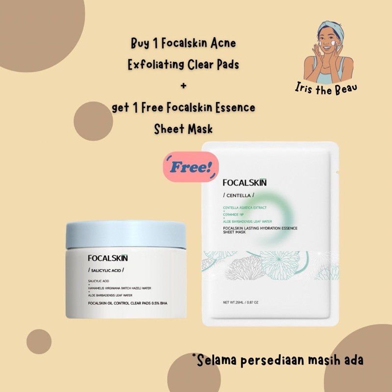 Jual Focalskin Safely Exfoliate Clear Pads isi 60pads | Shopee Indonesia