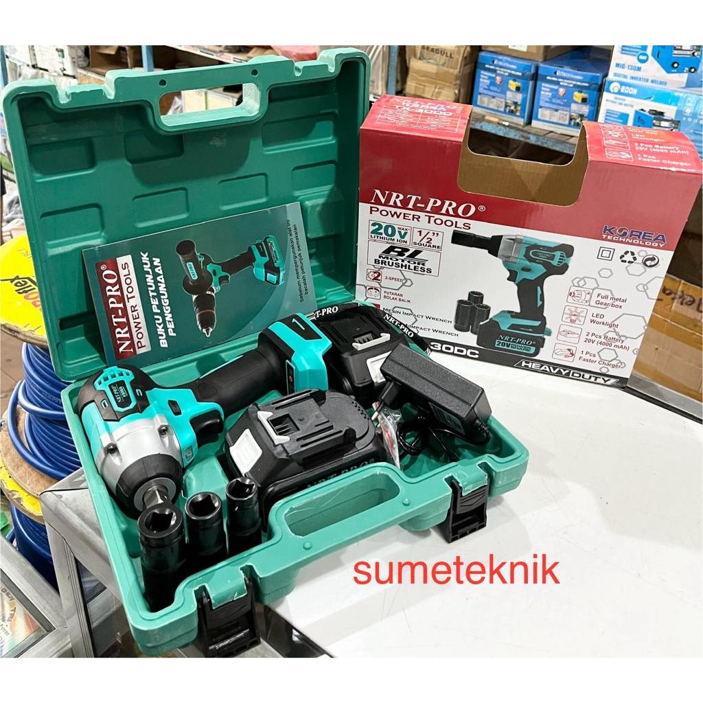 Jual Cordless Impact Wrench NRT-PRO TX30DC 2 Batre 20V 4AH Mesin Buka ...