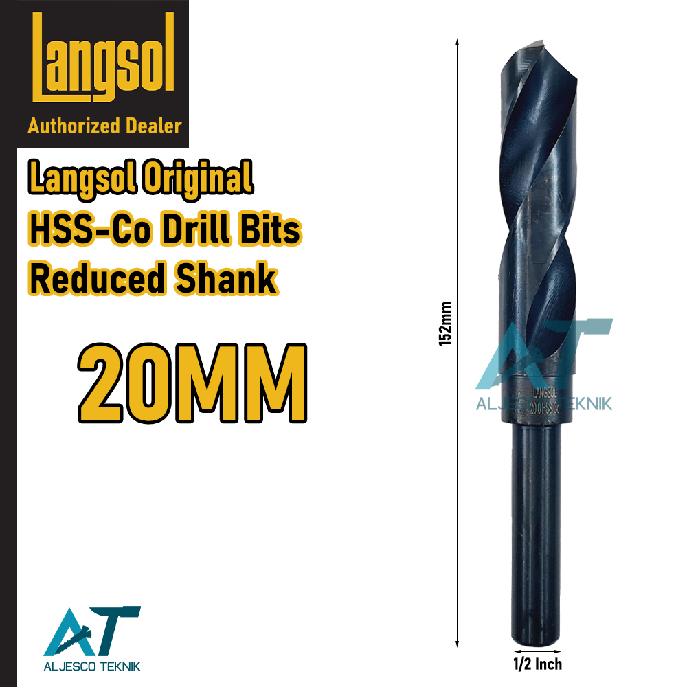 Jual LANGSOL MATA BOR HSS-Co 20MM 20 MM REDUCED SHANK | Shopee Indonesia