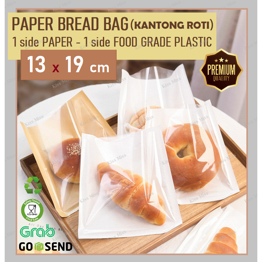 Jual PAPER BREAD bag - 13x19 - kantong kertas minyak roti - donat ...