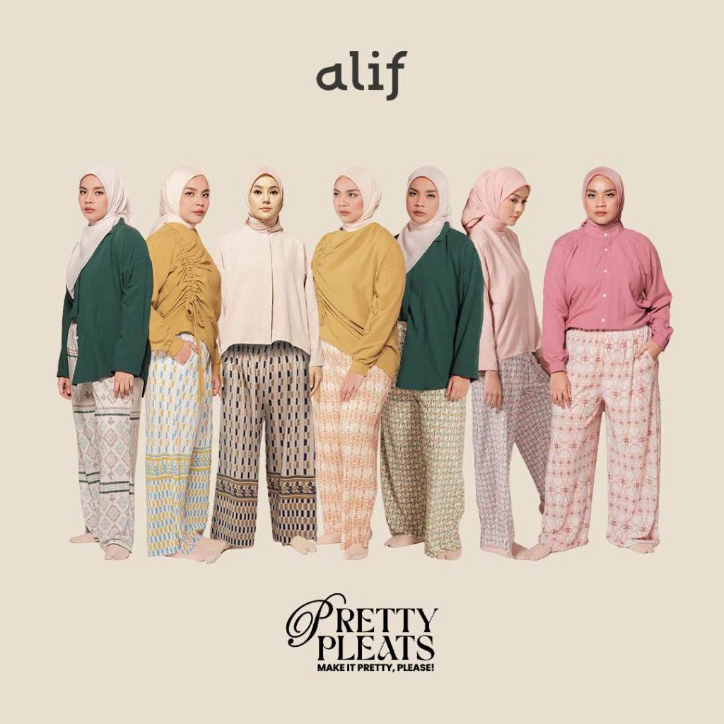 Jual Alif Modern Wear - Pretty Pleats Celana Kulot Pleats Plisket Motif ...