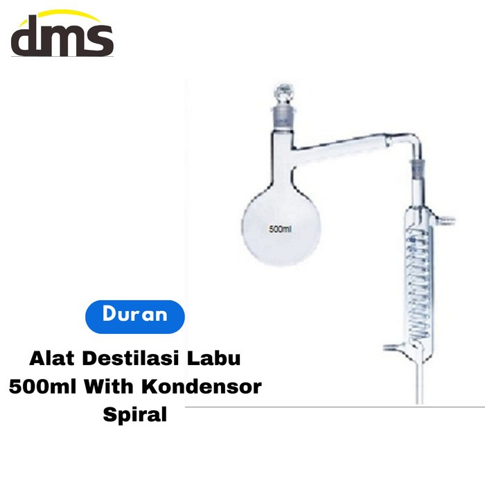 Jual Alat Destilasi Labu 500ml With Kondensor Spiral Duran | Shopee ...