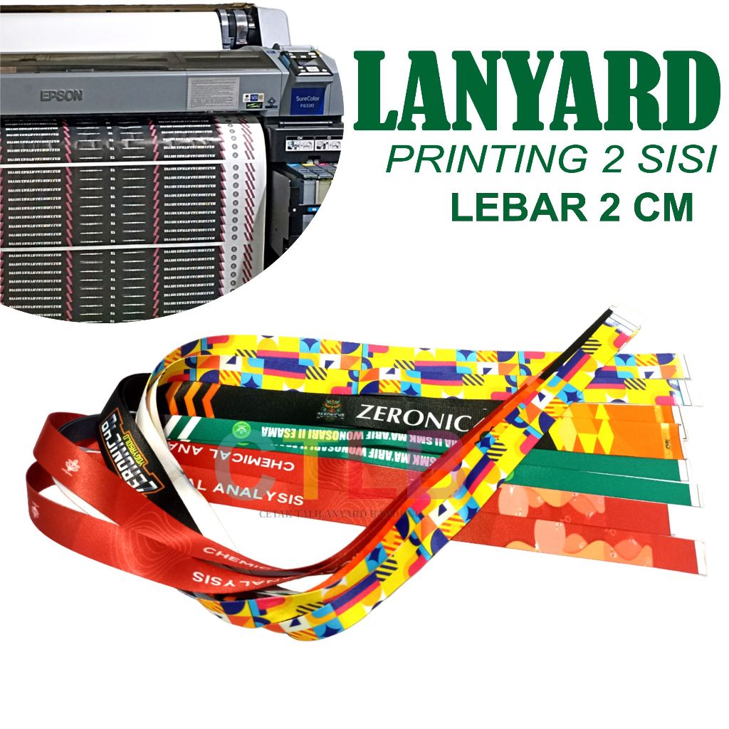 Jual LANYARD CUSTOME PRINTING SUBLIME TANPA FINISHING(TALI SAJA ...