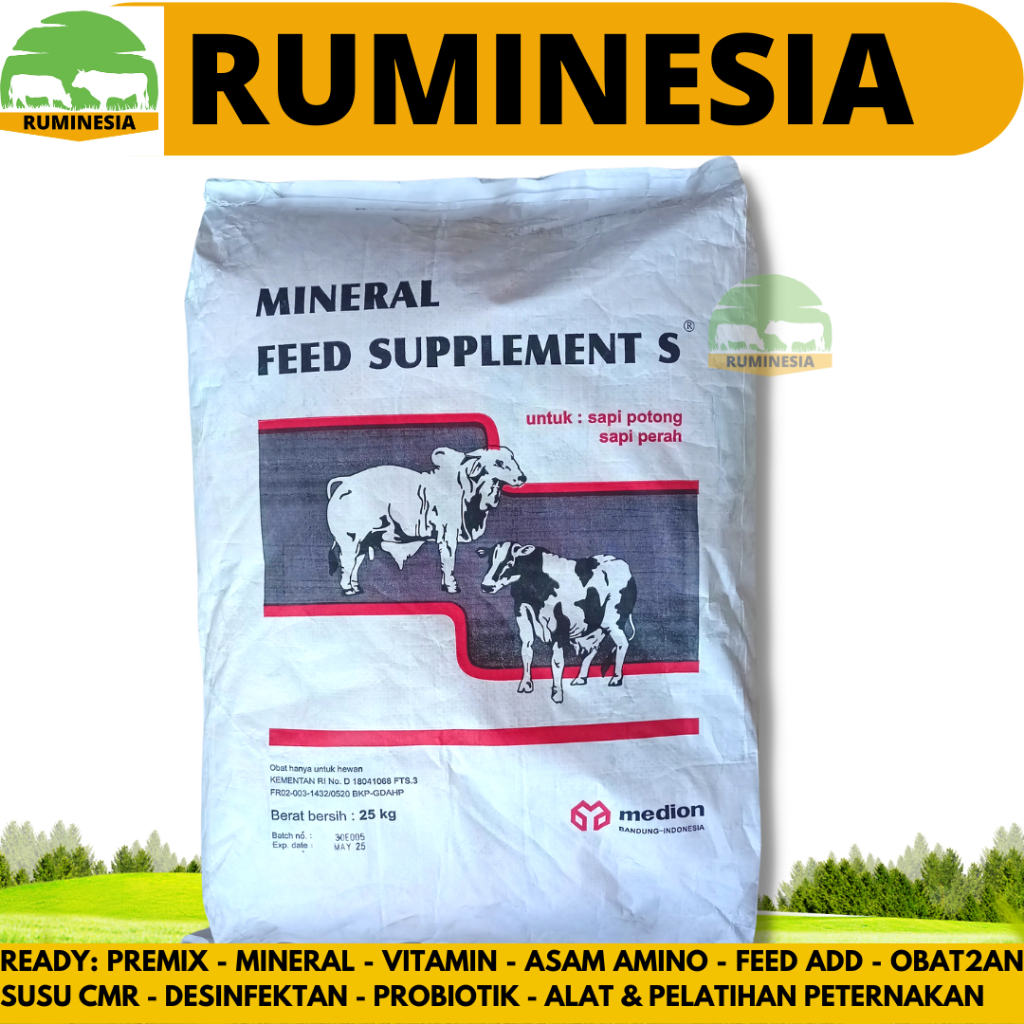 Jual MINERAL SAPI MINERAL FEED SUPPLEMENT S MEDION 1 SAK 25 KG ...