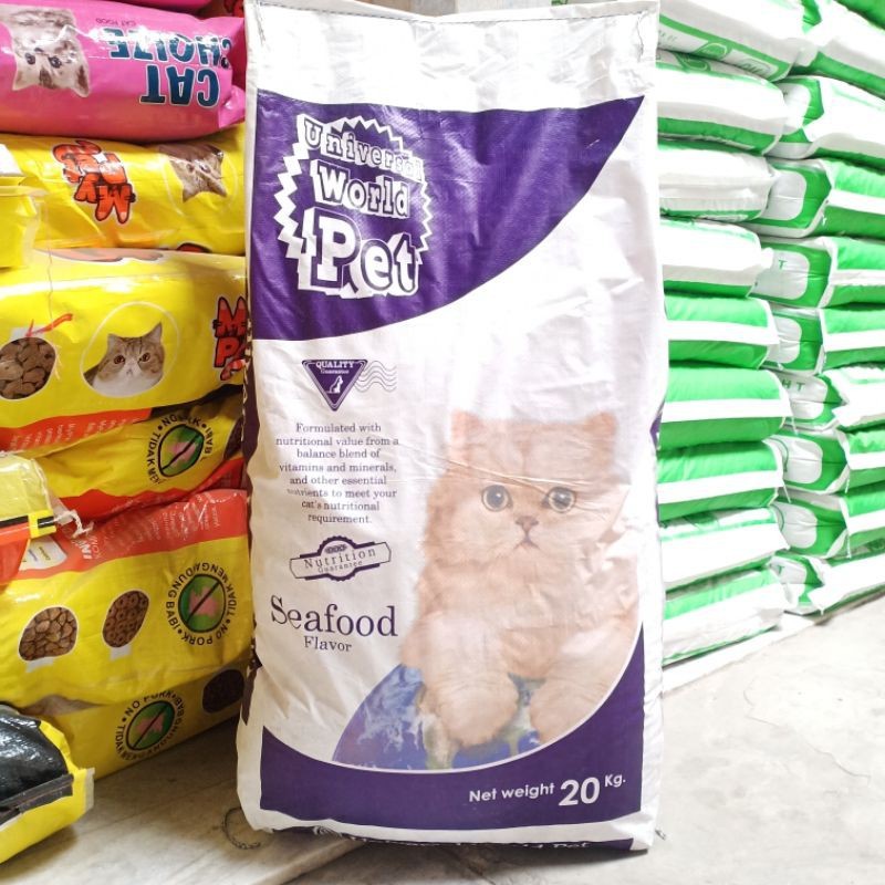 Jual INSTAN GRAB-GOJEK Universal Cat Seafood 20kg Makanan Kucing ...