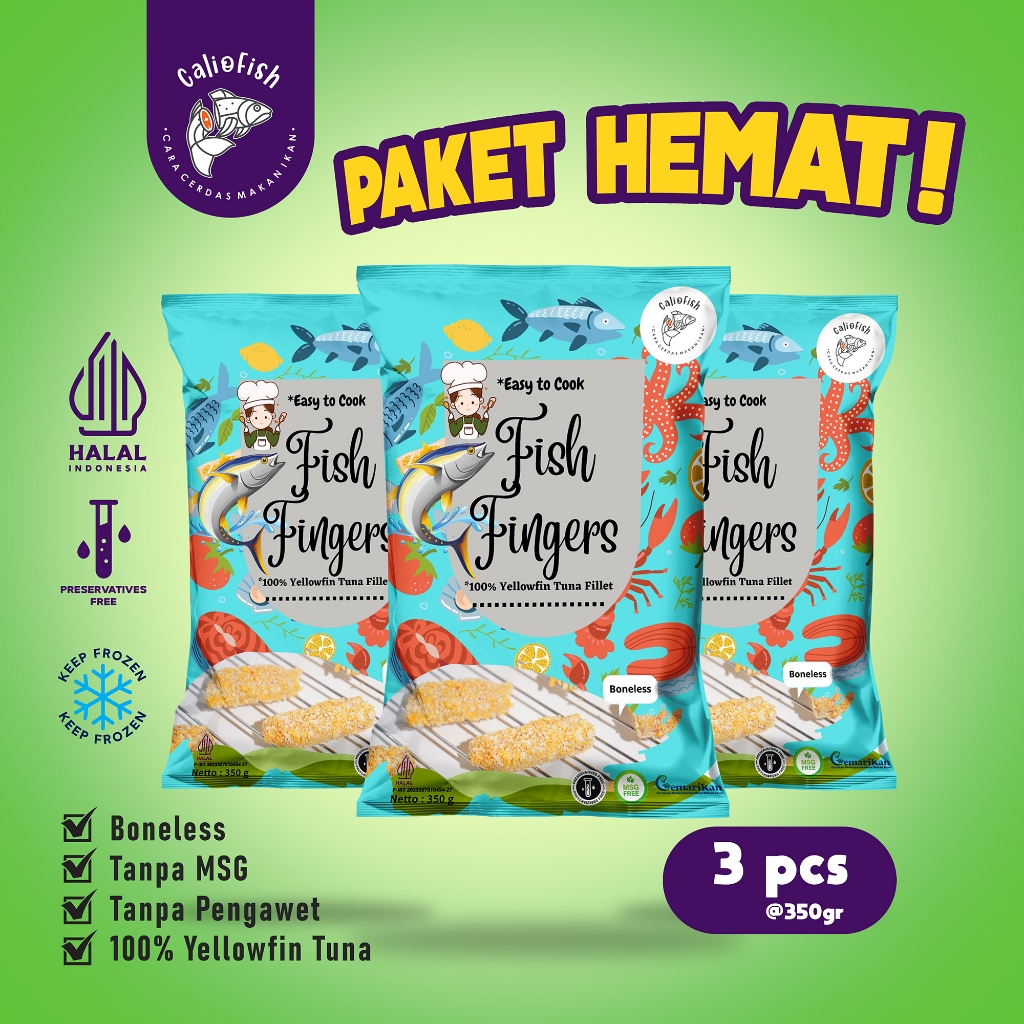 Jual Caliofish - Paket Bundling Hemat 3 in 1 - Fish Fingers - Nugget ...