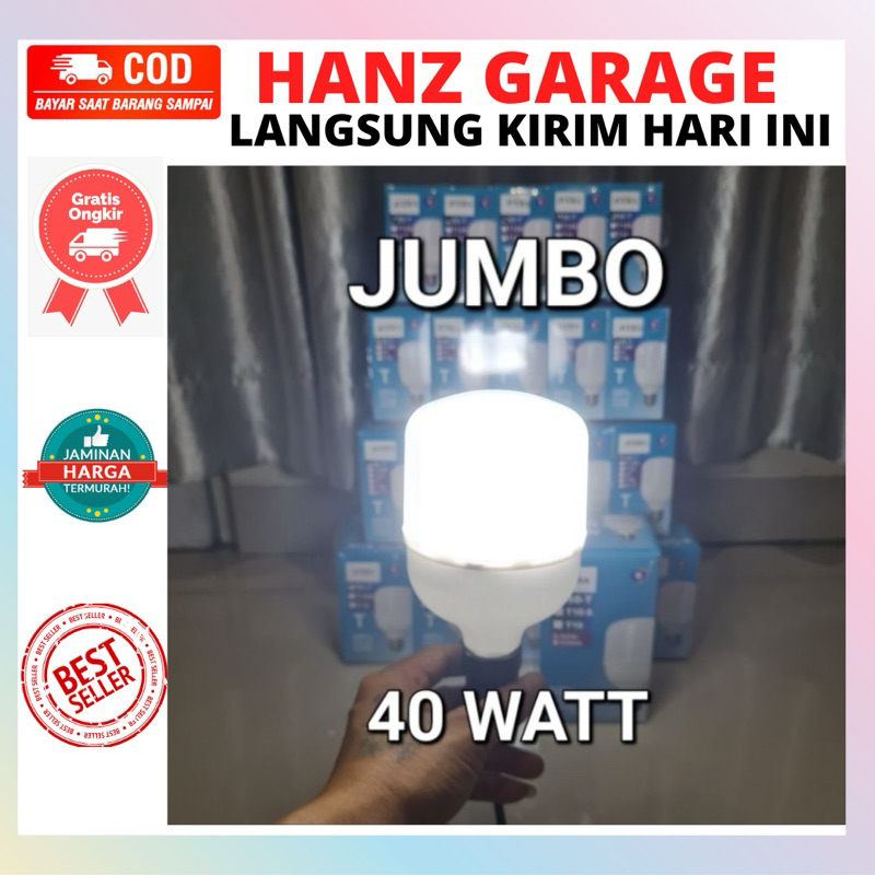Jual LAMPU PUTIH JUMBO 30W 40W HEMAT ENERGI 88% AVERA LED S8 40W SUPER TERANG LED BULB TAHAN ...