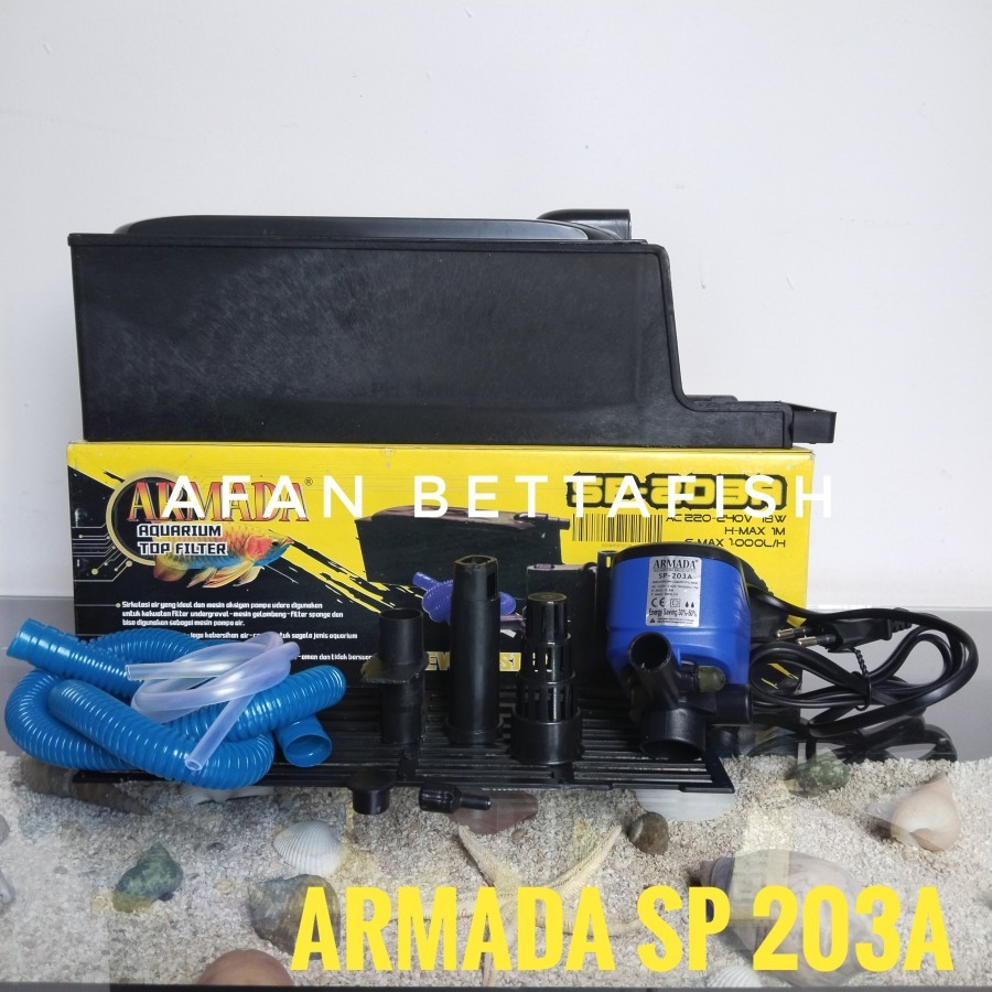 Jual ARMADA AR SP 203 A Top Filter Atas Aquarium SP 203A Set Box Filter ...
