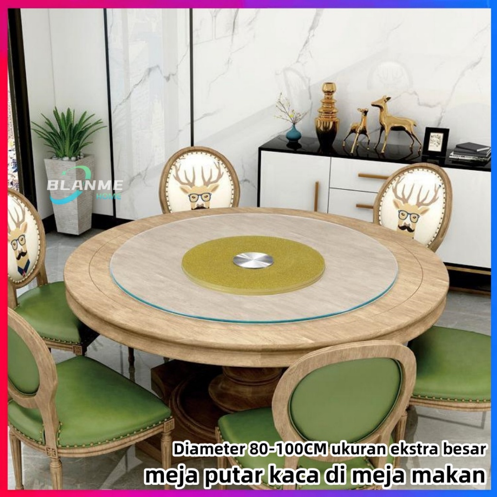 Jual Meja putar bahan kaca di meja makan 80-100CM ukuran besar kaca ...