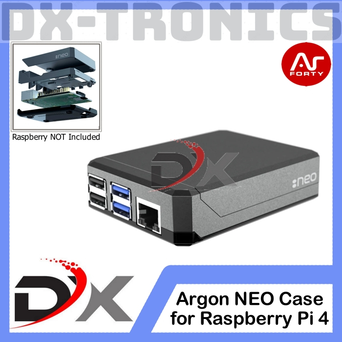 Jual Argon NEO Case Raspberry Pi 4 B Case Aluminium PI 4B PI4 AR Forty ...