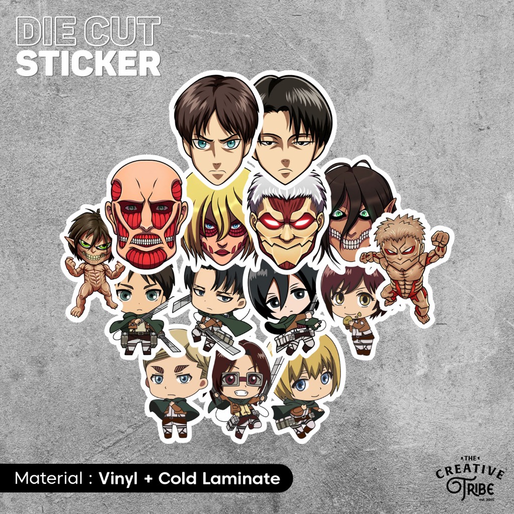 Jual Attack on Titan - Sticker Vinyl Die Cut - Stiker Laptop Motor ...