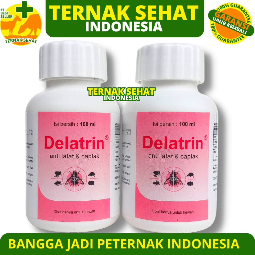 Jual DELATRIN 100ml - Obat Anti Kutu Caplak Lalat dan tungau untuk ...