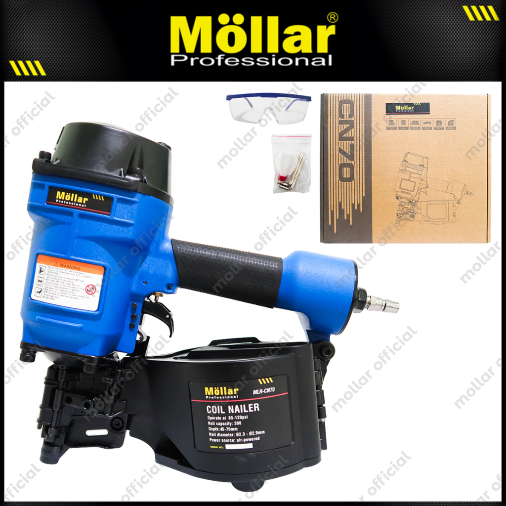 Jual MOLLAR CN70 Mesin Coil Nailer Gun Alat Staples Tembak Paku Pallet Kayu | Shopee Indonesia