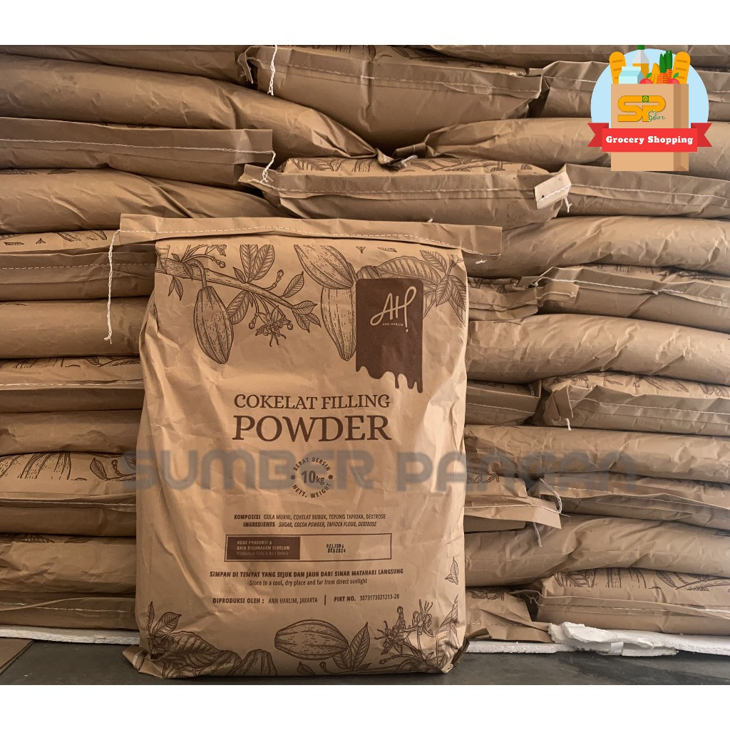 Jual Cokelat Filling powder AH 10 Kg / Coklat bubuk / Isian Roti coklat ...
