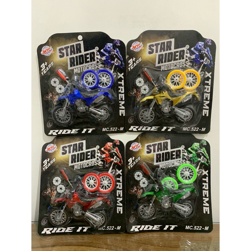 Jual Mainan Motor Cross Metalic / Motor Trail 522 Metalic | Shopee ...